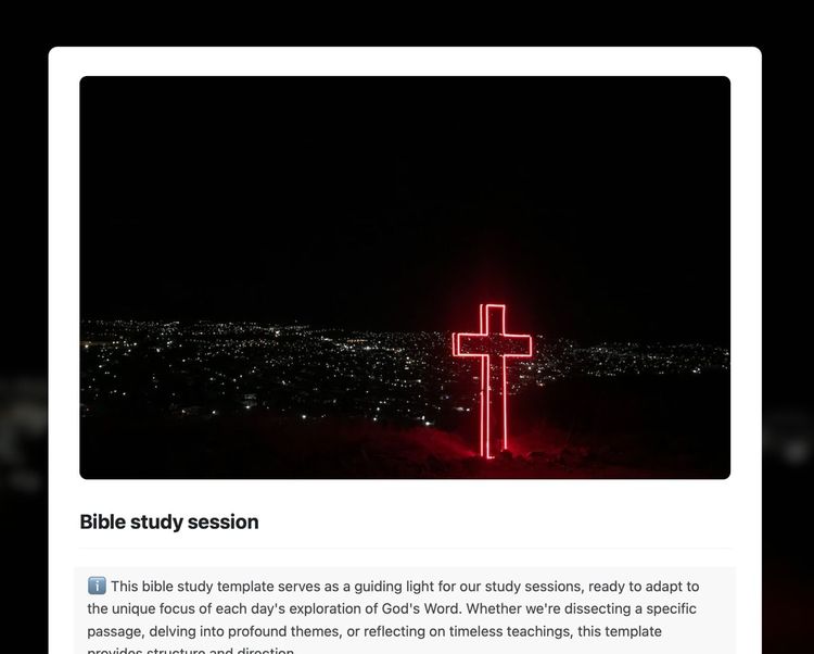 Bible study session | Free Craft Template