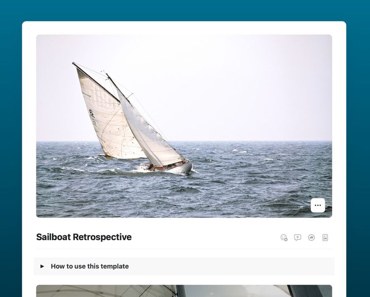 Sailboat retrospective | Free Craft Template