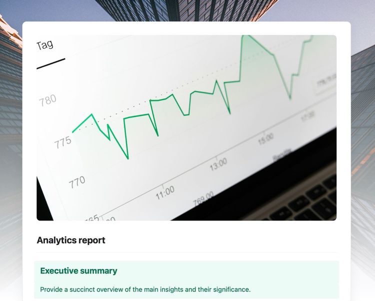 Analytics report | Free Craft Template