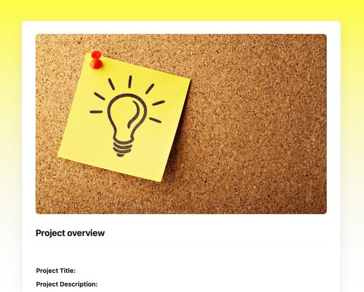 Project overview | Free Craft Template