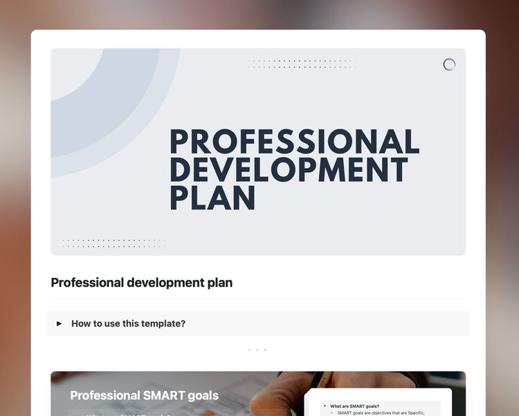 Professional development plan | Free Craft Template
