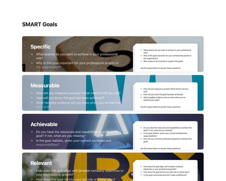 SMART Goals | Craft Docs