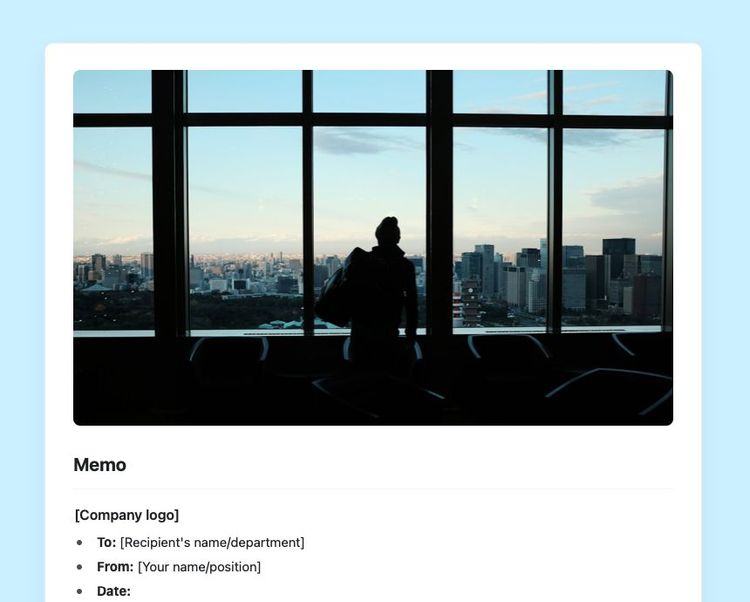 Memo | Free Craft Template