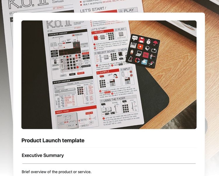 Product launch template | Free Craft Template
