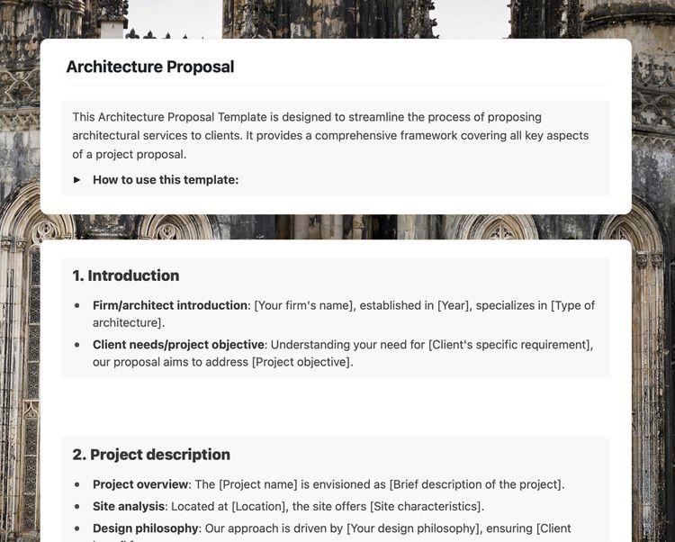 Architecture proposal | Free Craft Template