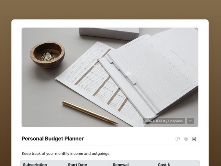 Personal Budget Planner | Free Craft Templates