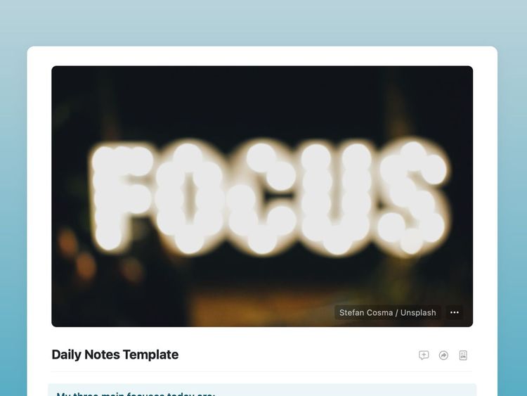 Daily notes | Free Craft Template
