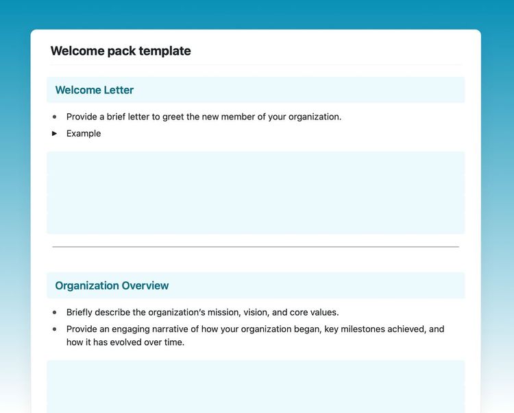 Welcome pack template | Free Craft Template