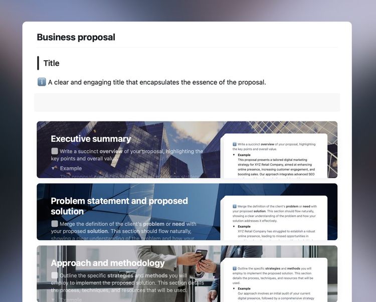 Business proposal | Free Craft Template