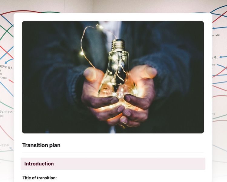 Transition plan | Free Craft Template