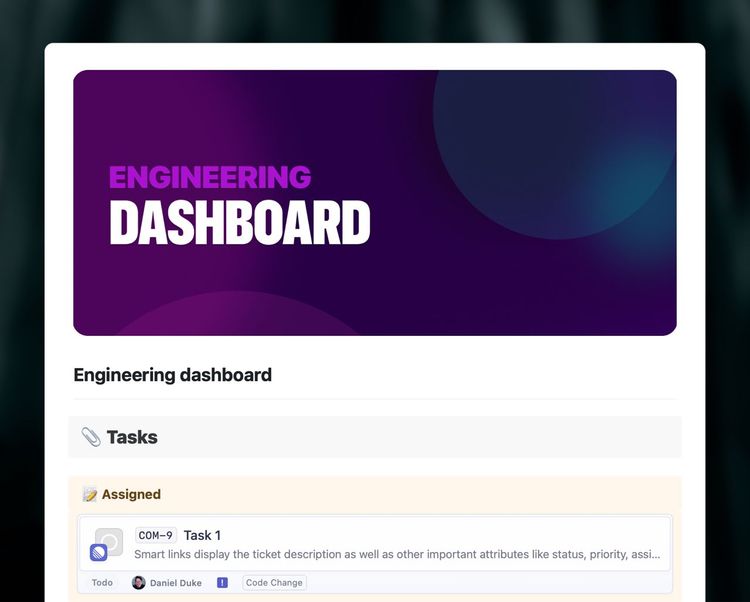Engineering dashboard | Free Craft Template