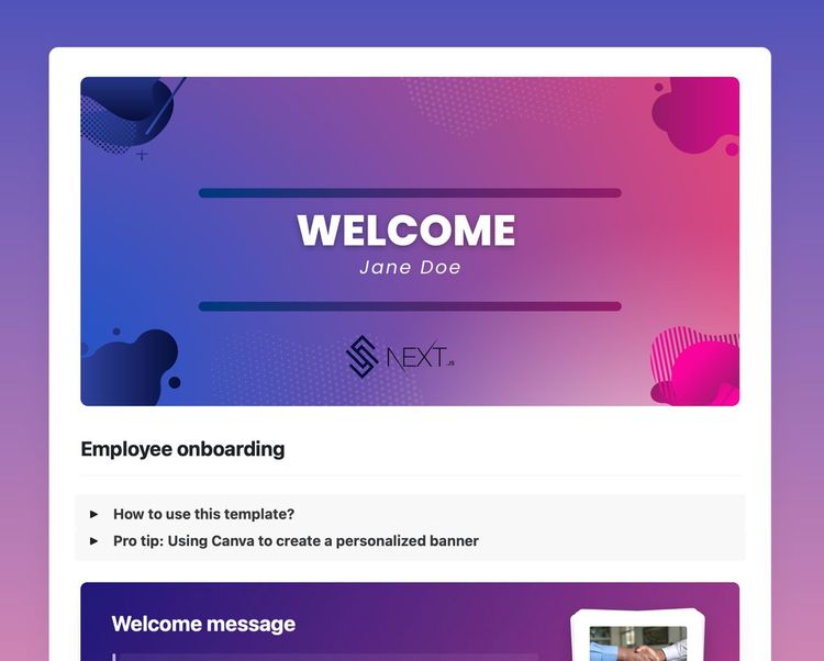 Employee onboarding | Free Craft Template