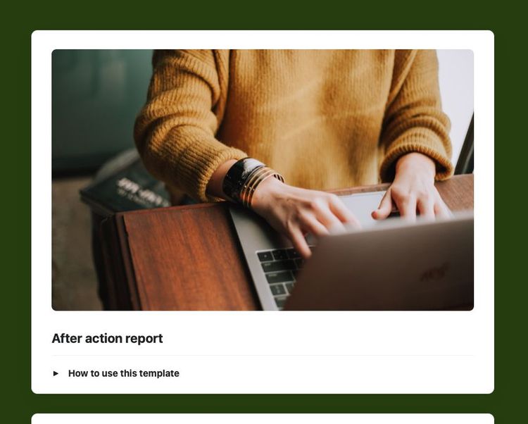 After-action report | Free Craft Template
